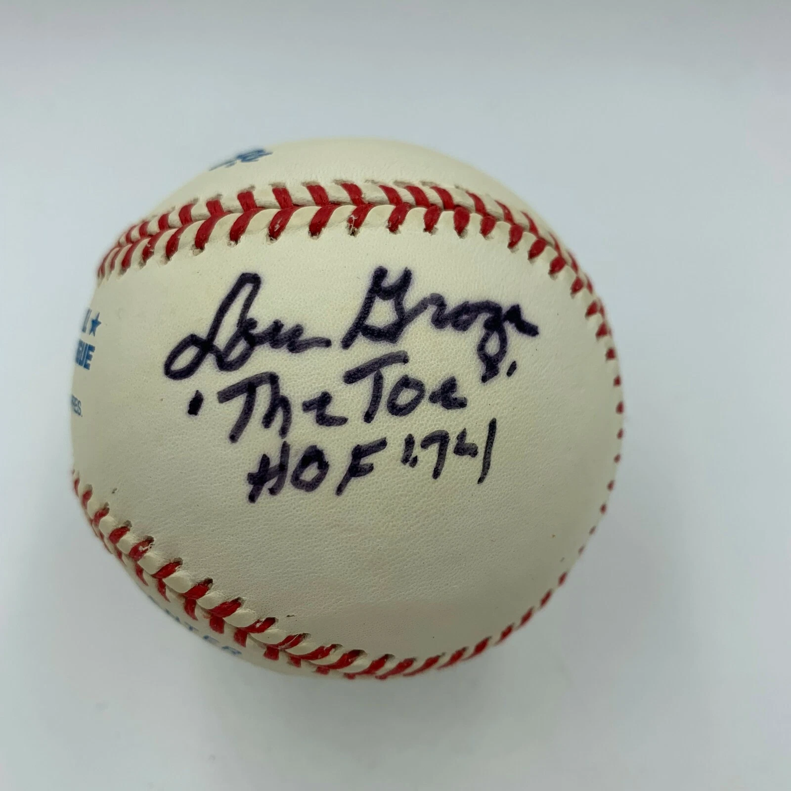 Rare Lou Groza "The Toe" Hall Of Fame 1974 Signed Baseball With JSA COA ...