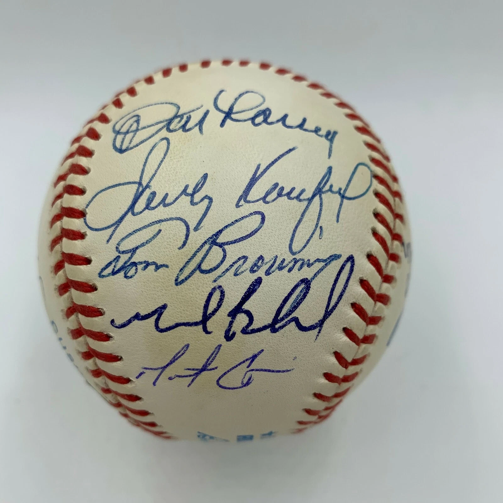 Magnificent Perfect Game Signed Baseball 16 Sigs Sandy Koufax Roy ...