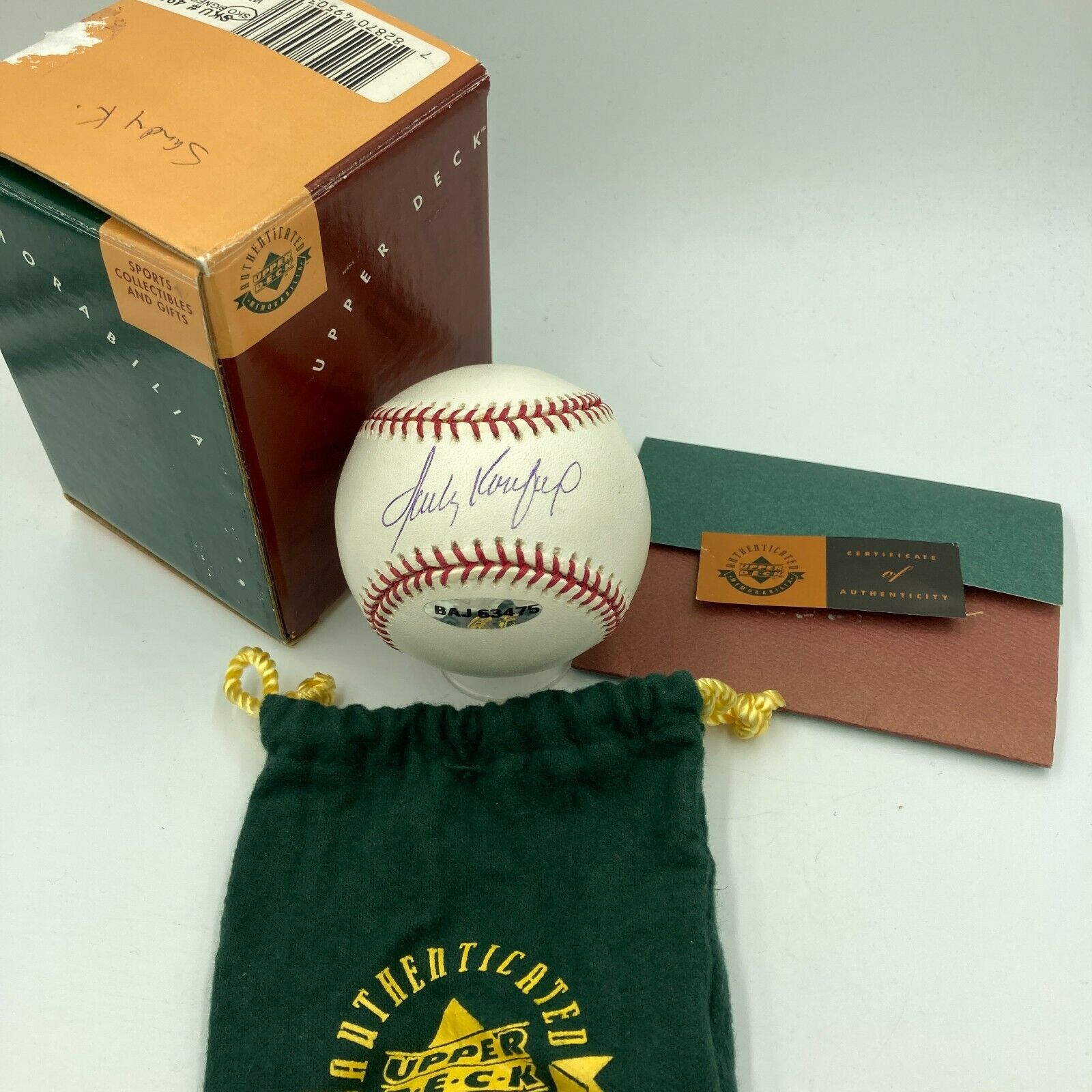 Sandy Koufax Signed Major League Baseball With UDA Upper Deck Authentic ...