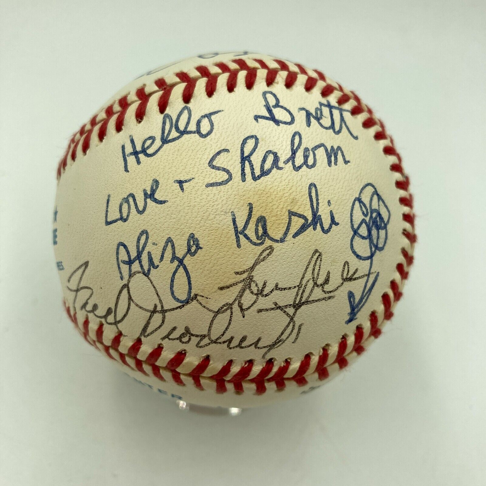 Aliza Kashi Mike Burstyn Jack Eagle Jon Zimmerman The 4 Aces Signed MLB Baseball | Autographia