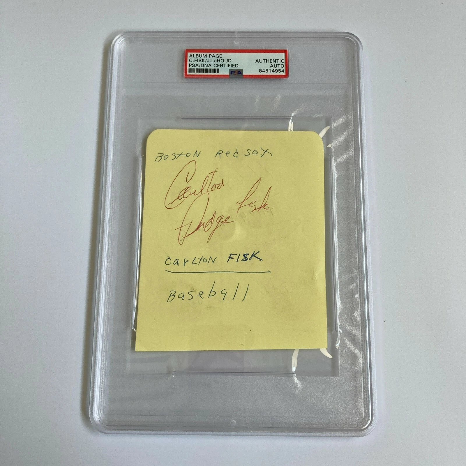 1969 Carlton Pudge Fisk Rookie Era Signed Autographed Page PSA DNA ...