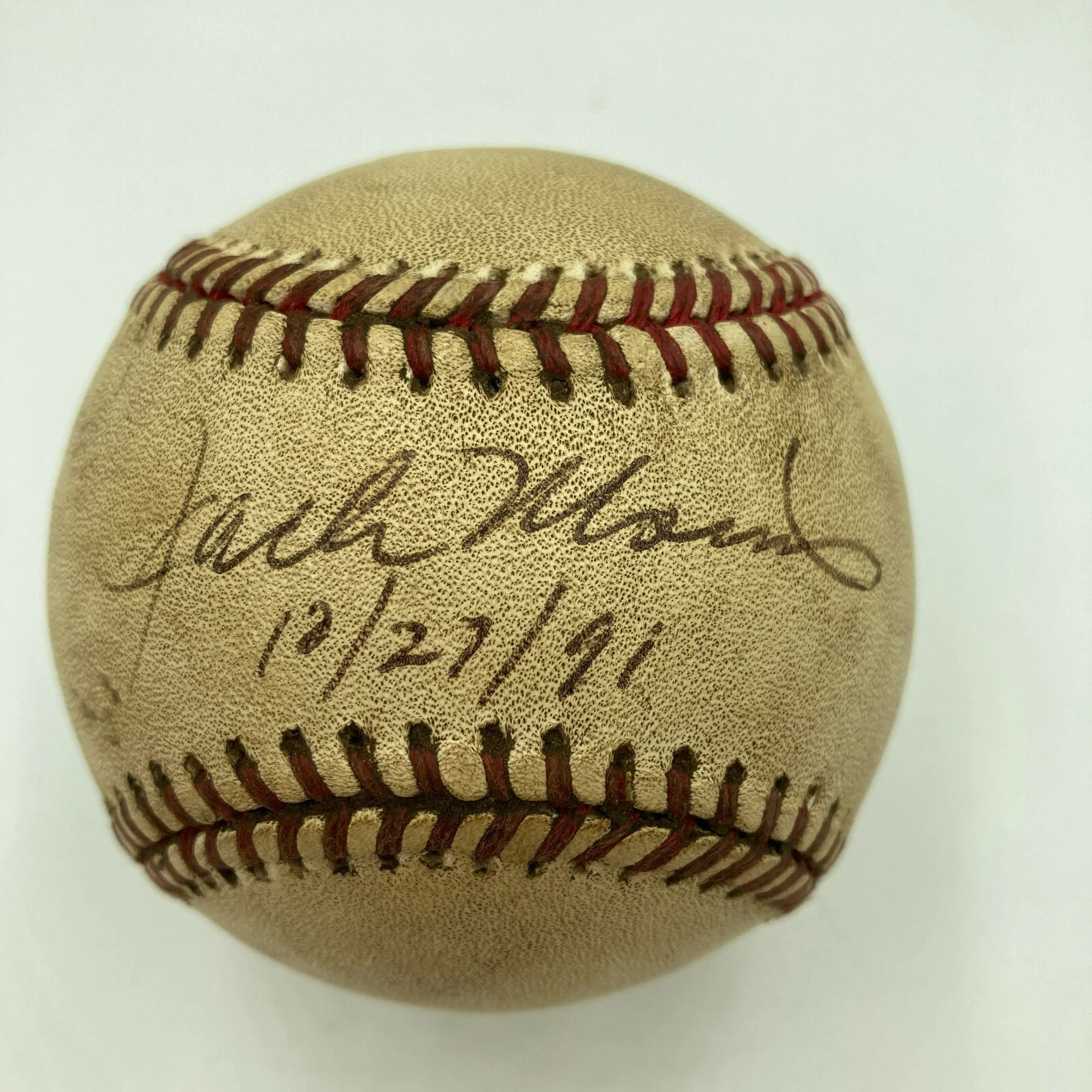 Historic Jack Morris Signed 1991 World Series Game 7 Game Used Baseball ...