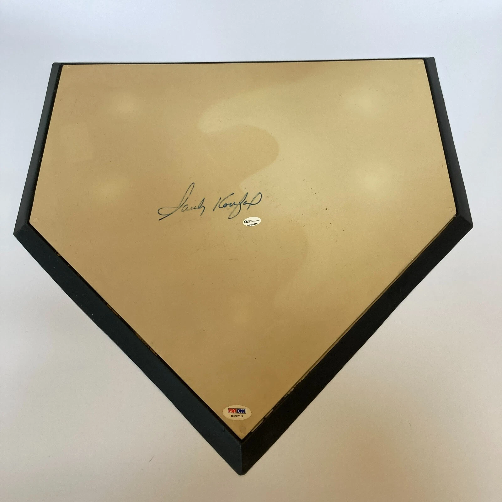 Sandy Koufax Signed Full Size Home Plate Base PSA DNA | Autographia