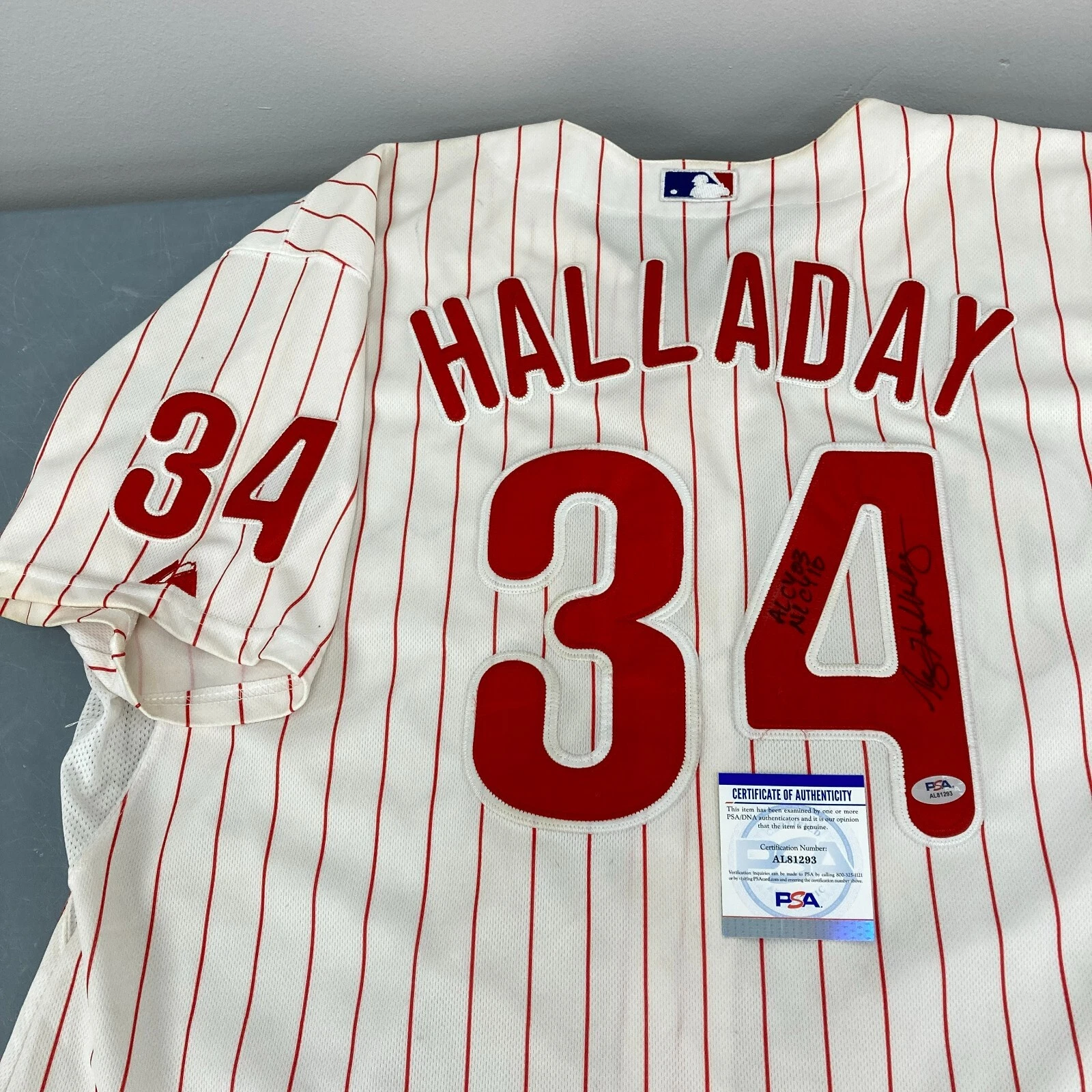 Roy Halladay Cy Young Award 2003 & 2010 Signed Philadelphia Phillies ...
