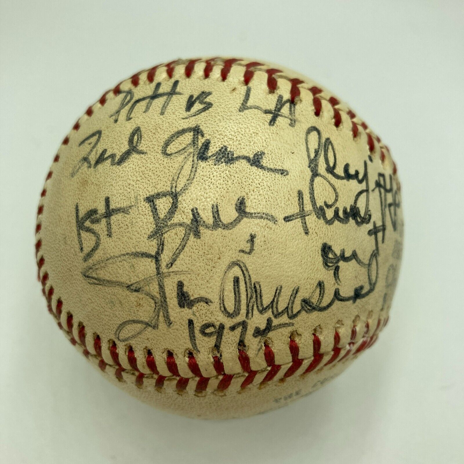 Stan Musial Signed 1st Ball Thrown Out 1974 NLCS Playoffs Game Used JSA ...