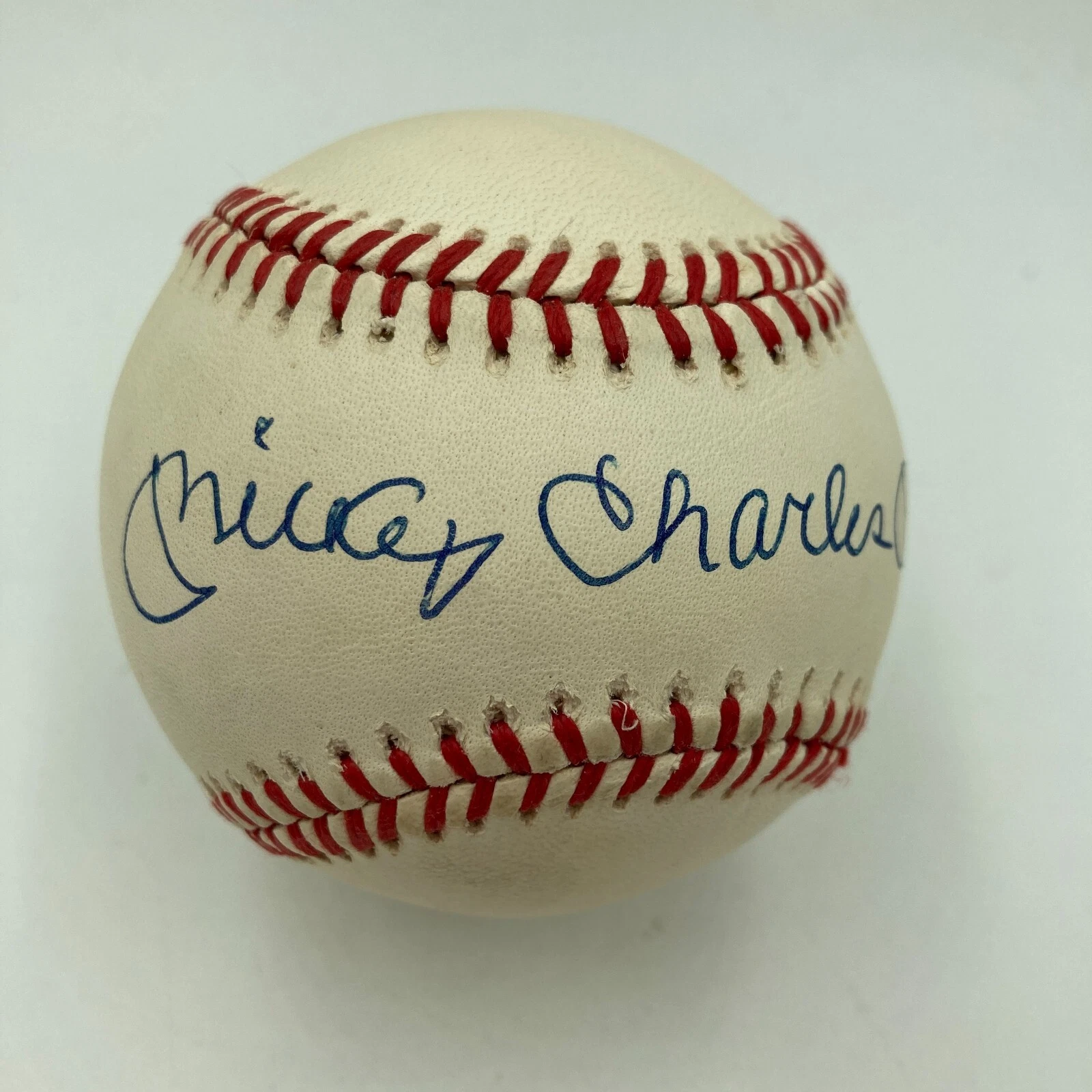 Mickey Charles Mantle Signed American League Baseball Mint Autograph ...
