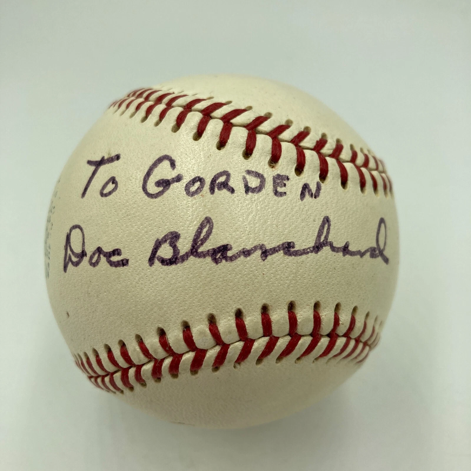 Doc Blanchard Signed Vintage AL Baseball Heisman Trophy Winner JSA COA | Autographia