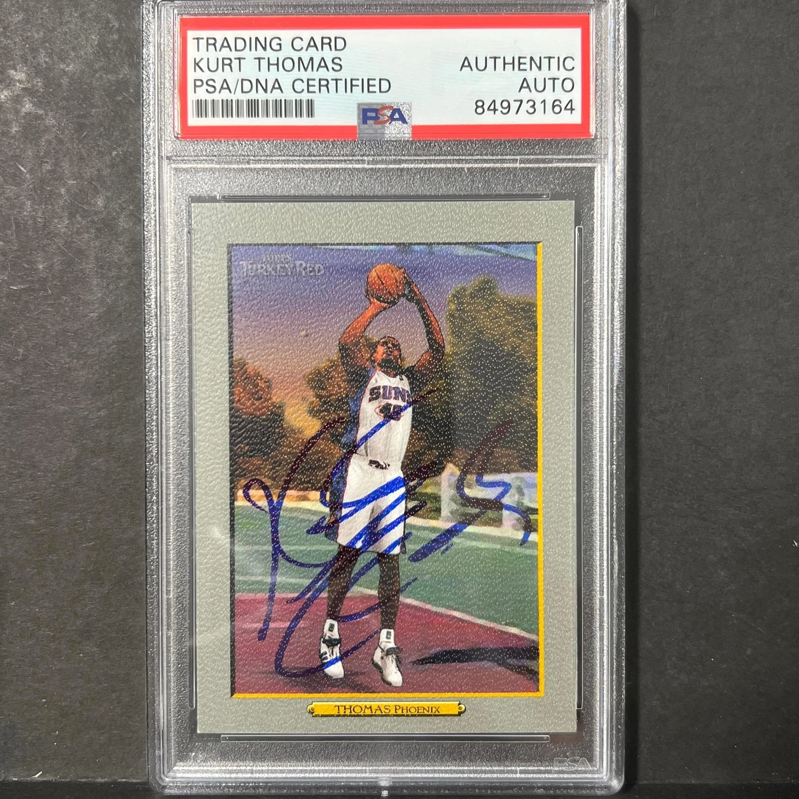 2006-07 Topps Turkey Red #N86 Kurt Thomas Signed Card AUTO PSA Slabbed ...