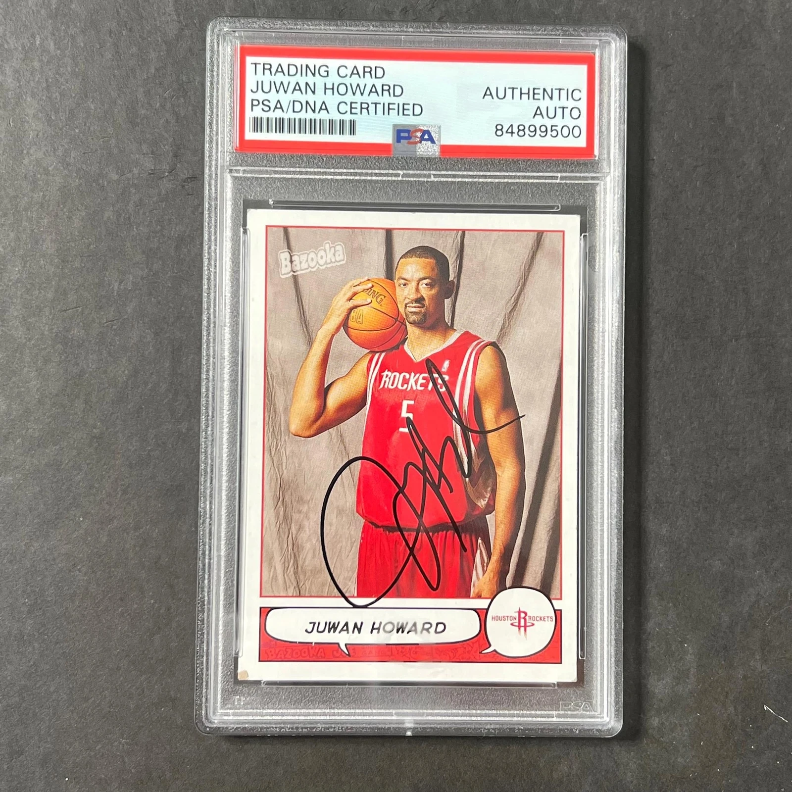 2005 Topps Bazooka #96 Juwan Howard Signed Card AUTO PSA/DNA Slabbed ...