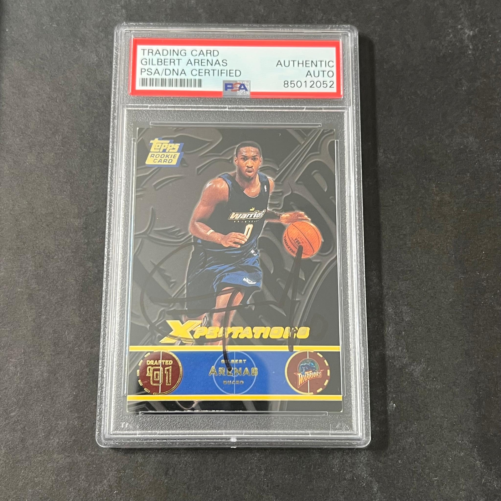2001 NBA Properties #129 Gilbert Arenas Signed Card AUTO PSA Slabbed ...