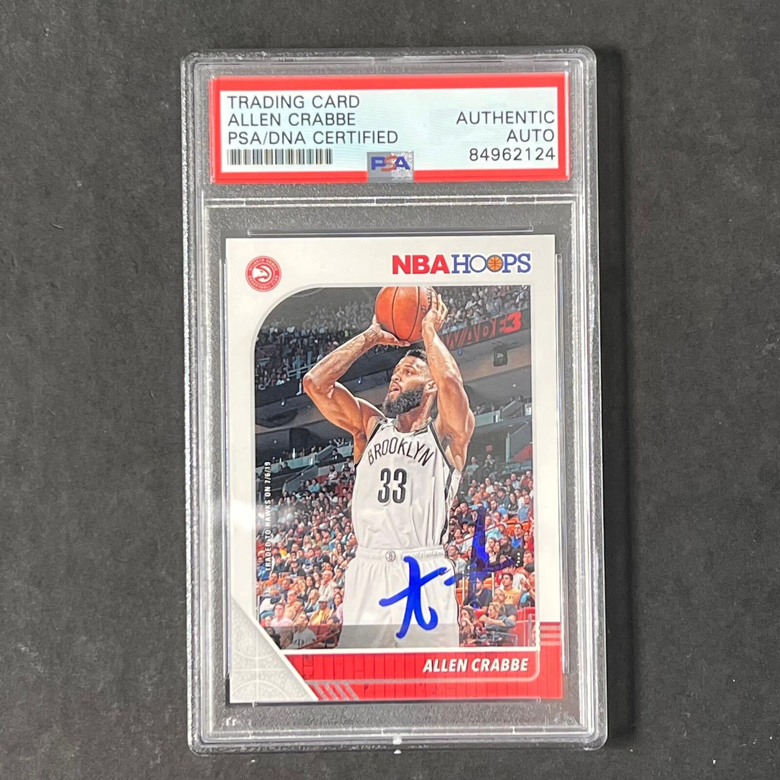 2019-20 Panini NBA Hoops #5 Allen Crabbe Signed Card AUTO PSA Slabbed ...