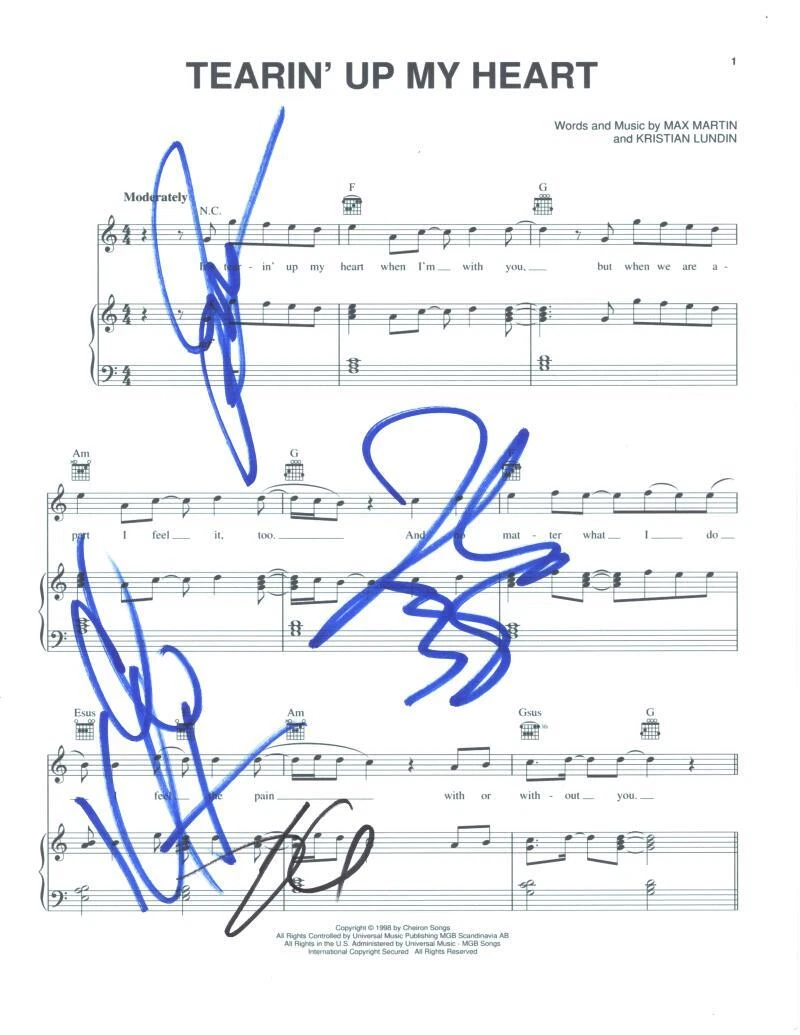 Lance Bass, Joey Fatone, JC Chasez & ChrisK Signed Autograph NSYNC ...