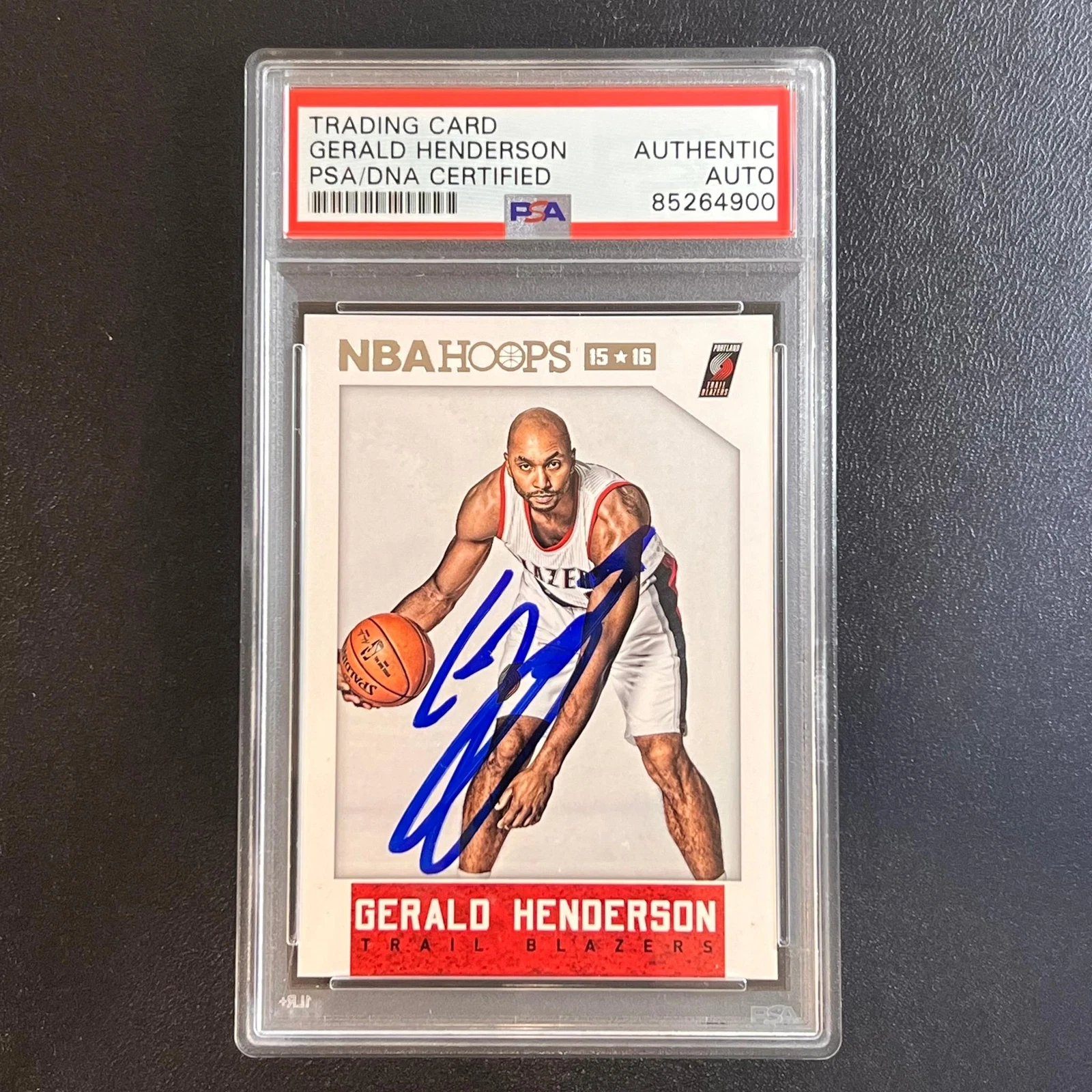 2015-16 Panini NBA Hoops #61 Gerald Henderson Signed AUTO PSA Slabbed ...