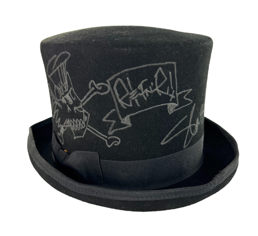Slash Guns N Roses Signed Autograph Top Hat Amazing Original Art Sketch ...