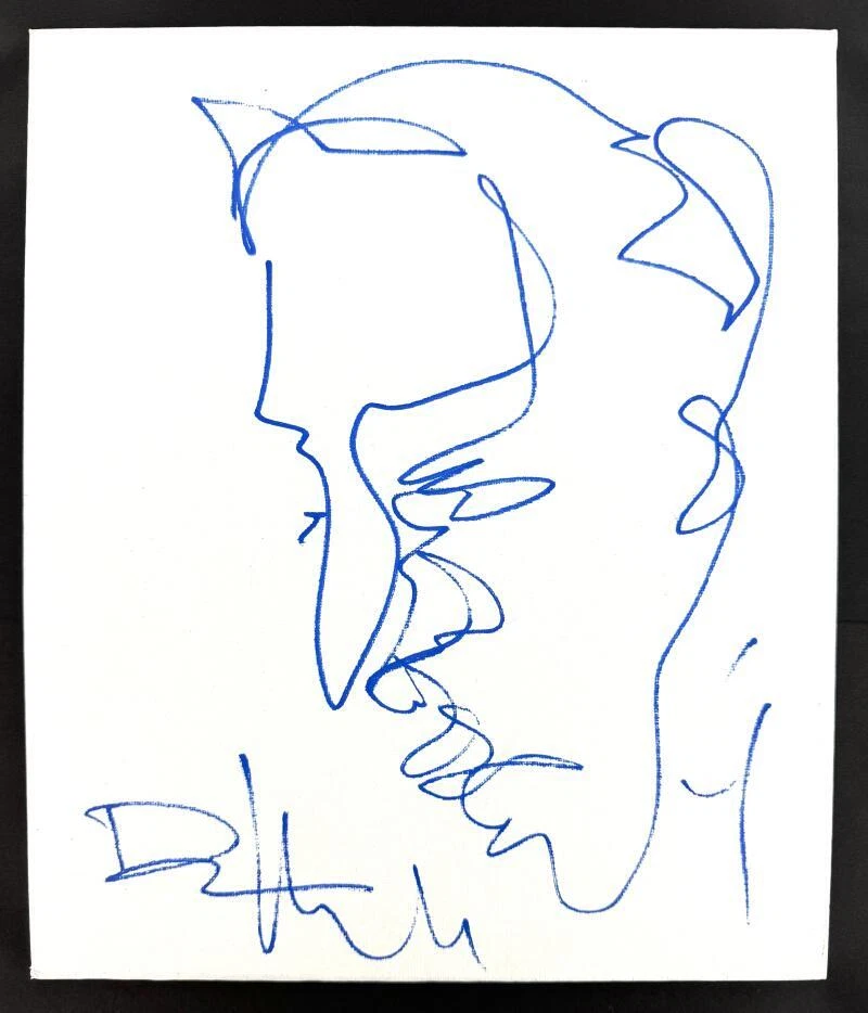 Dave Matthews Signed Autograph 10x12 Original Art Sketch on Cavas Board ...