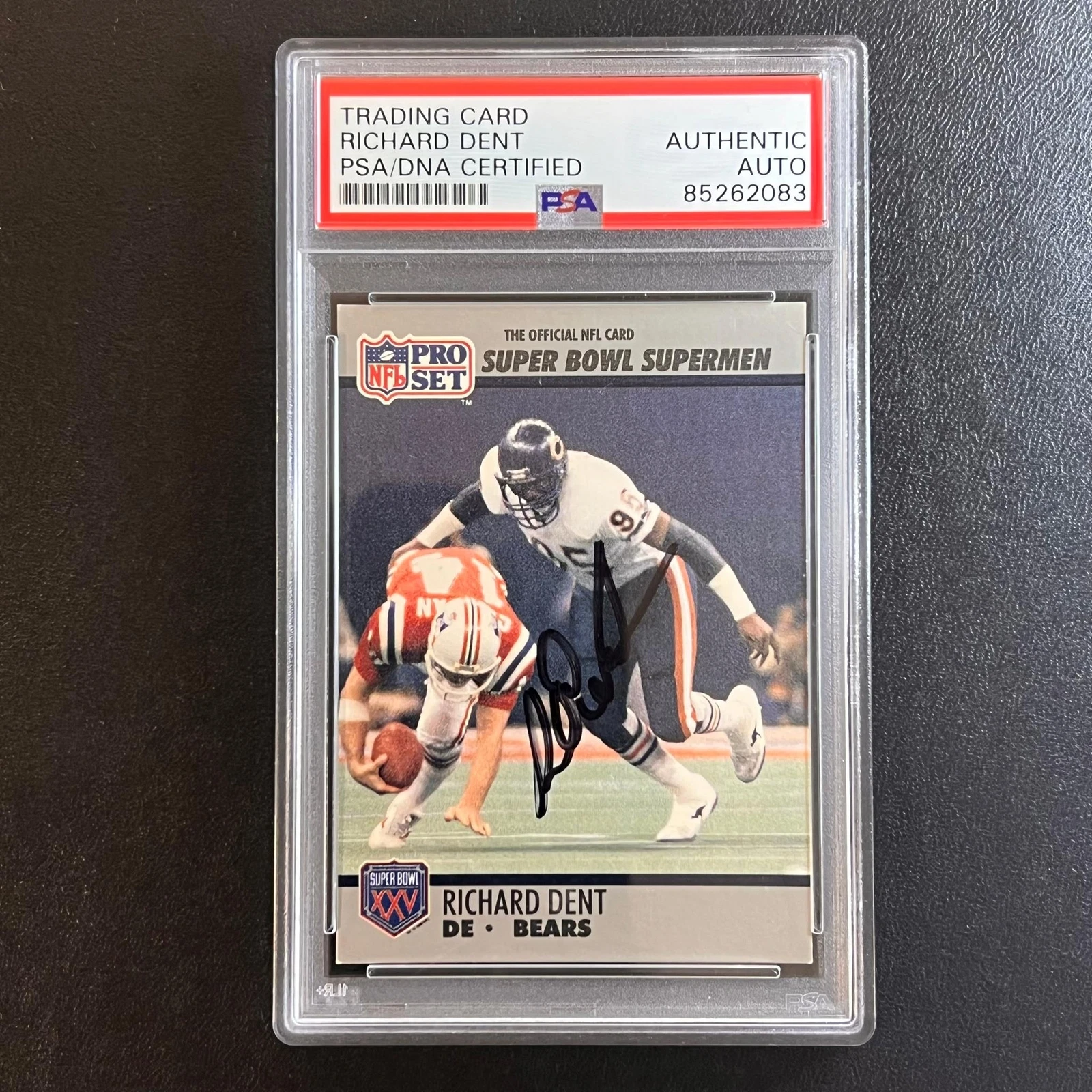 1990 NFL Pro Set #76 Richard Dent Signed Card PSA AUTO Slabbed Bears ...