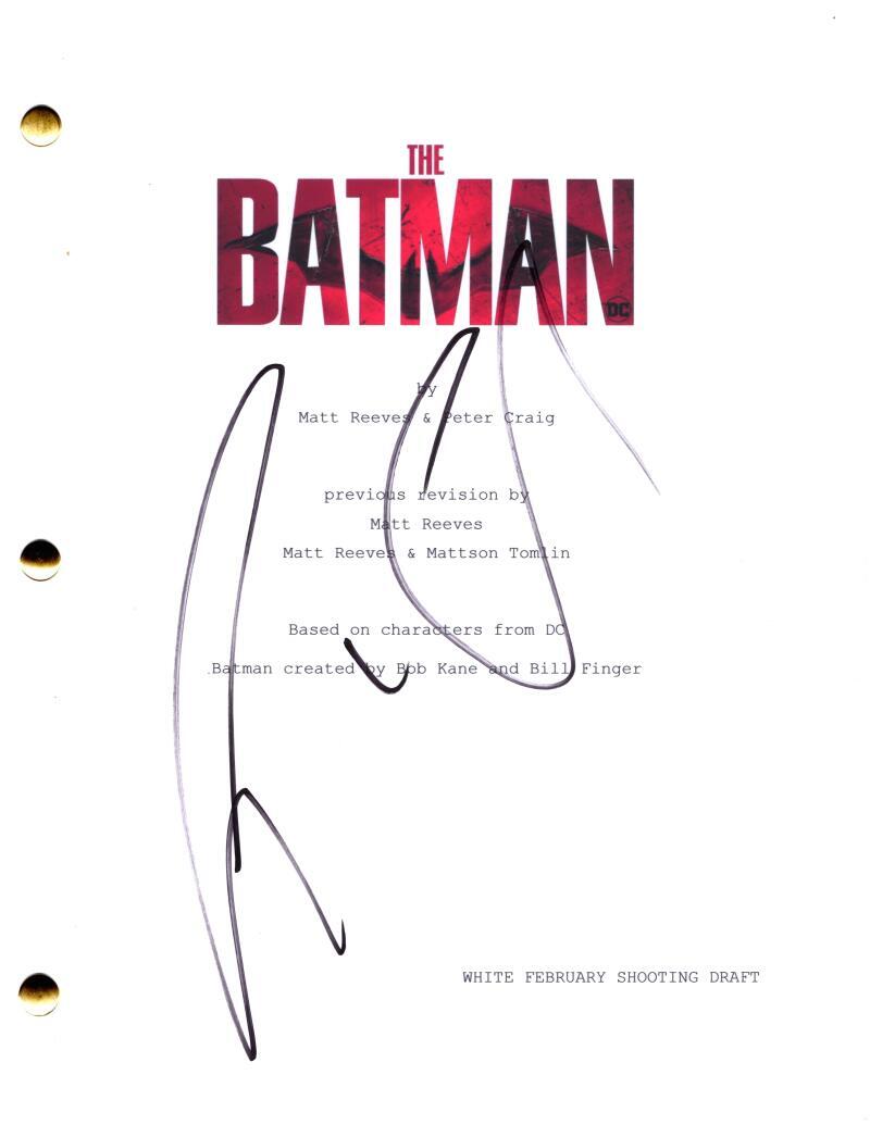 Colin Farrell Signed Autograph The Batman Full Movie Script Screenplay ...