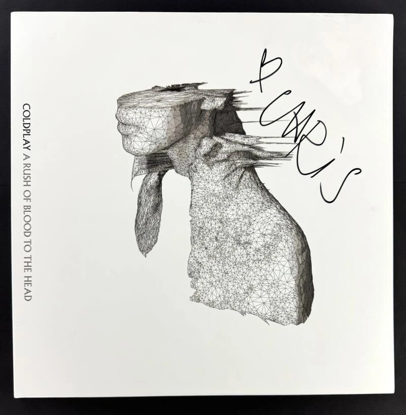 Chris Martin Coldplay Signed Autograph Album Vinyl Record Blood to the ...