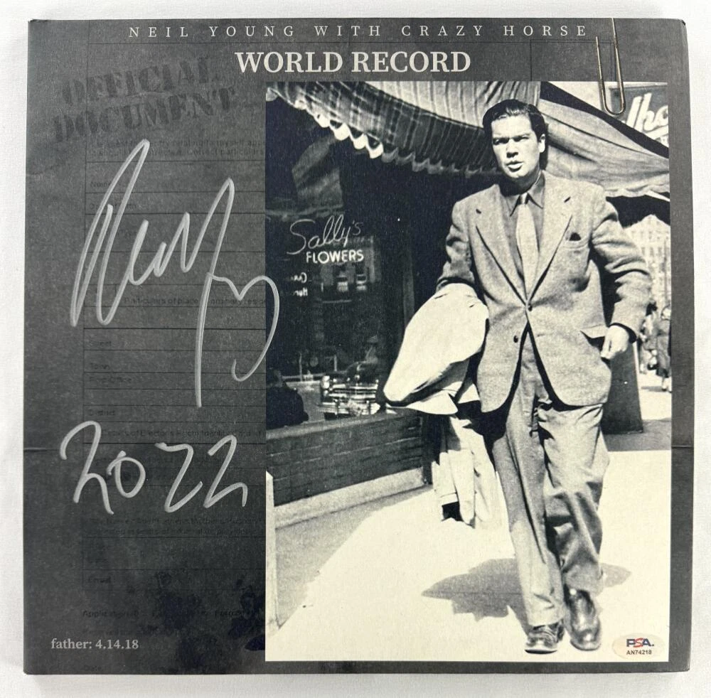 Neil Young Crazy Horse Signed Autograph Album Vinyl Record LP - World ...