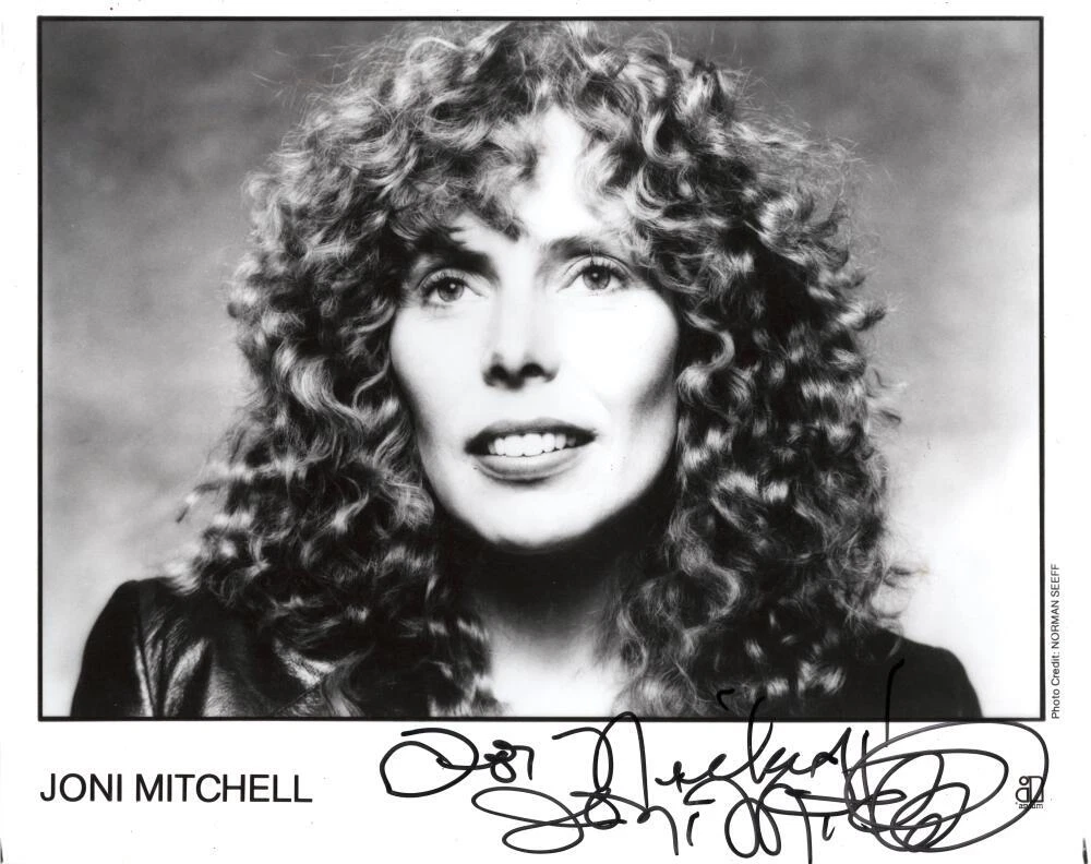Joni Mitchell Signed Autograph 8x10 Photo - Folk Rock Icon RARE! w ...
