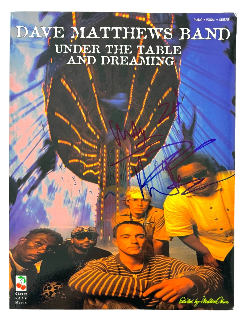 Dave Matthews Signed Autograph Under the Table Music Book Songbook ...