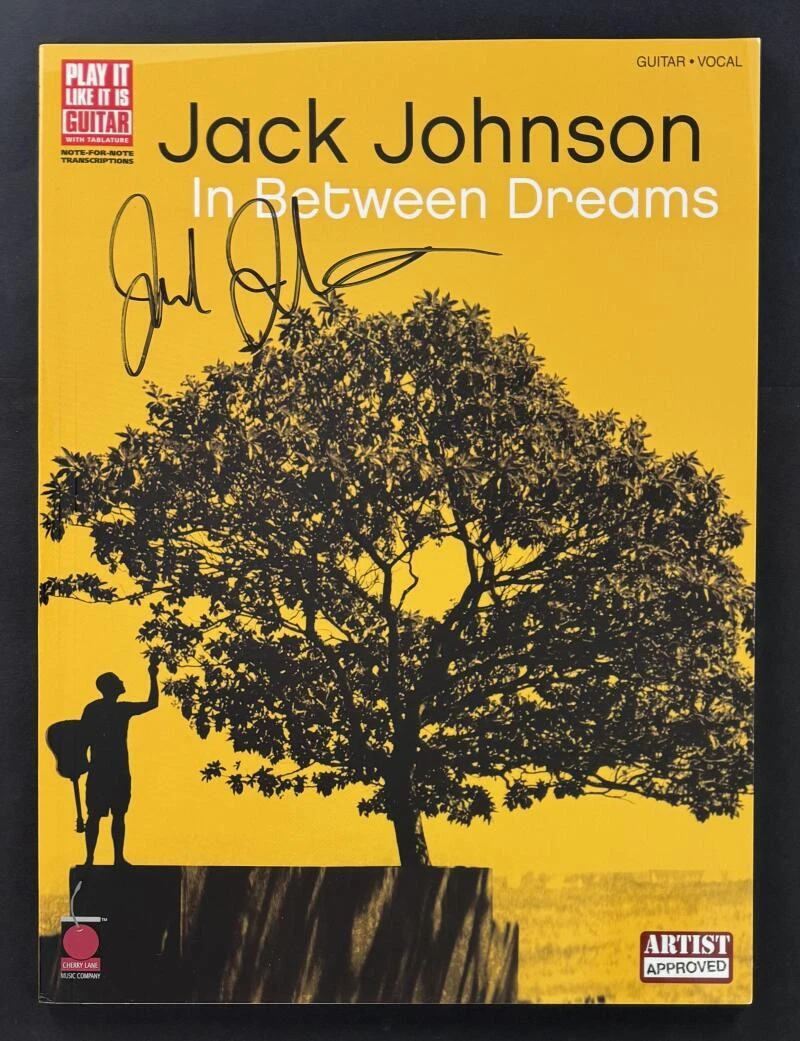 Jack Johnson Signed Autograph In Between Dreams Sheet Music Songbook ...