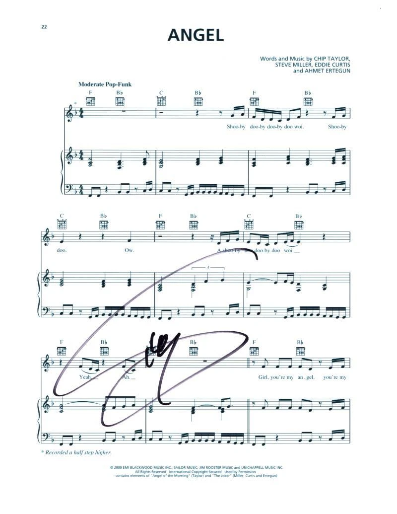 Shaggy Signed Autograph Angel Sheet Music - Hot Shot Boombastic Reggae ...