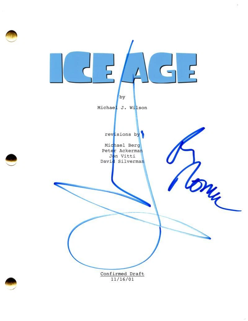 Ray Romano & John Leguizamo Signed Autograph Ice Age Movie Script ...