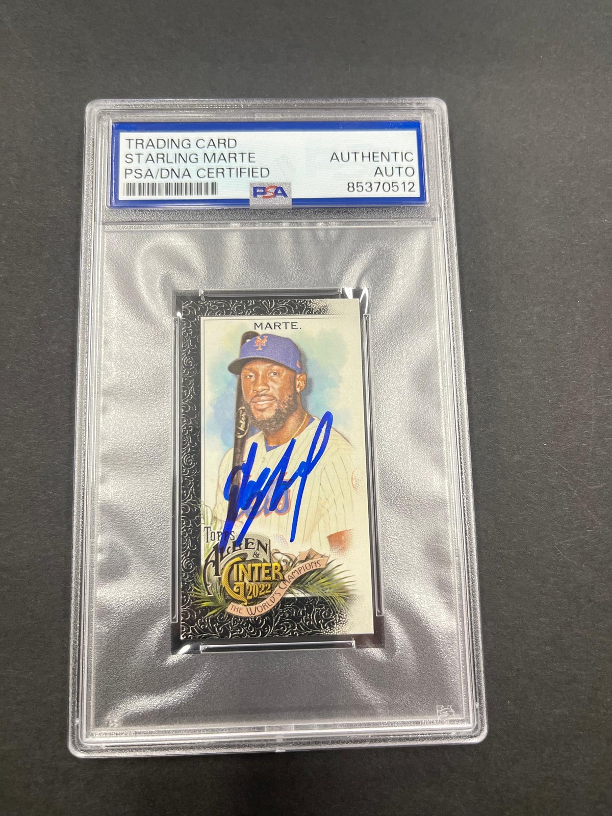 2022 Topps #153 Starling Marte Signed Card PSA Slabbed AUTO Mets ...