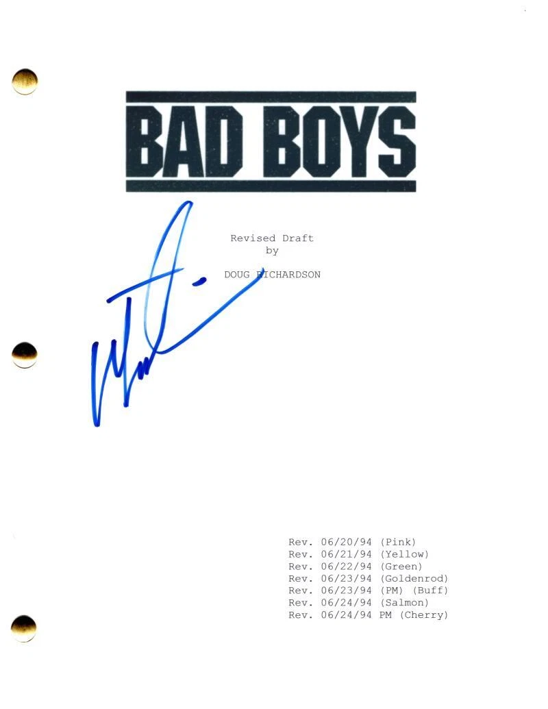 Martin Lawrence Signed Autograph Bad Boys Movie Script Screenplay w ...