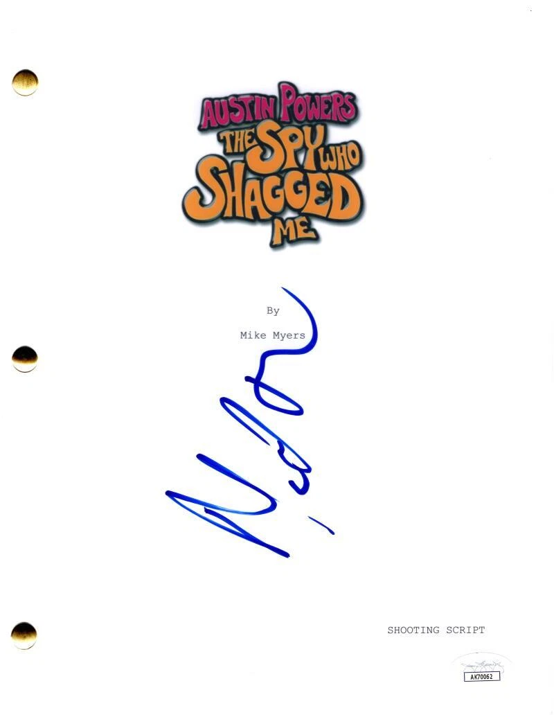 Mike Myers Signed Autograph Austin Powers Spy Who Shagged Me Script w ...