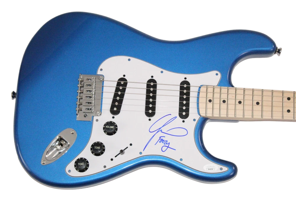 Chris Jericho Fozzy Signed Autograph Full Size Blue Electric Guitar w ...
