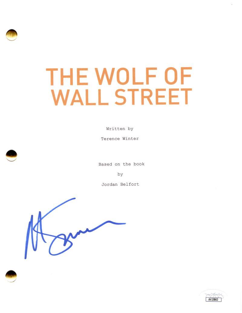 Martin Scorsese Signed Autograph Wolf of Wall Street Script Screenplay ...