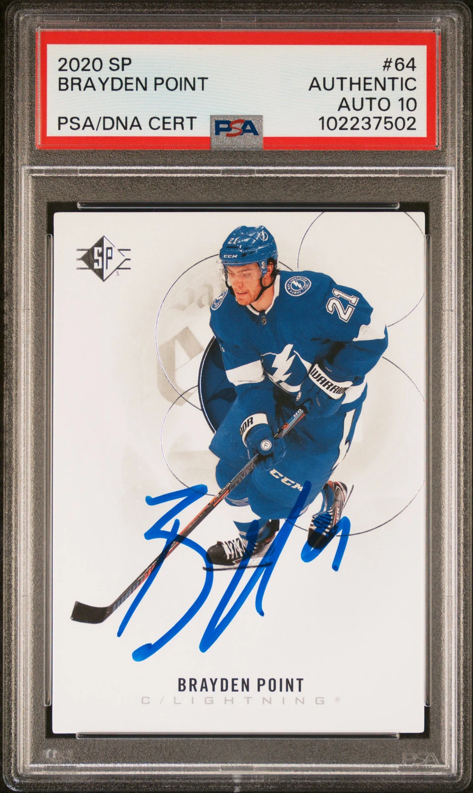 2020-2021 SP #64 Brayden Point PSA A Auto 10 | Autographia