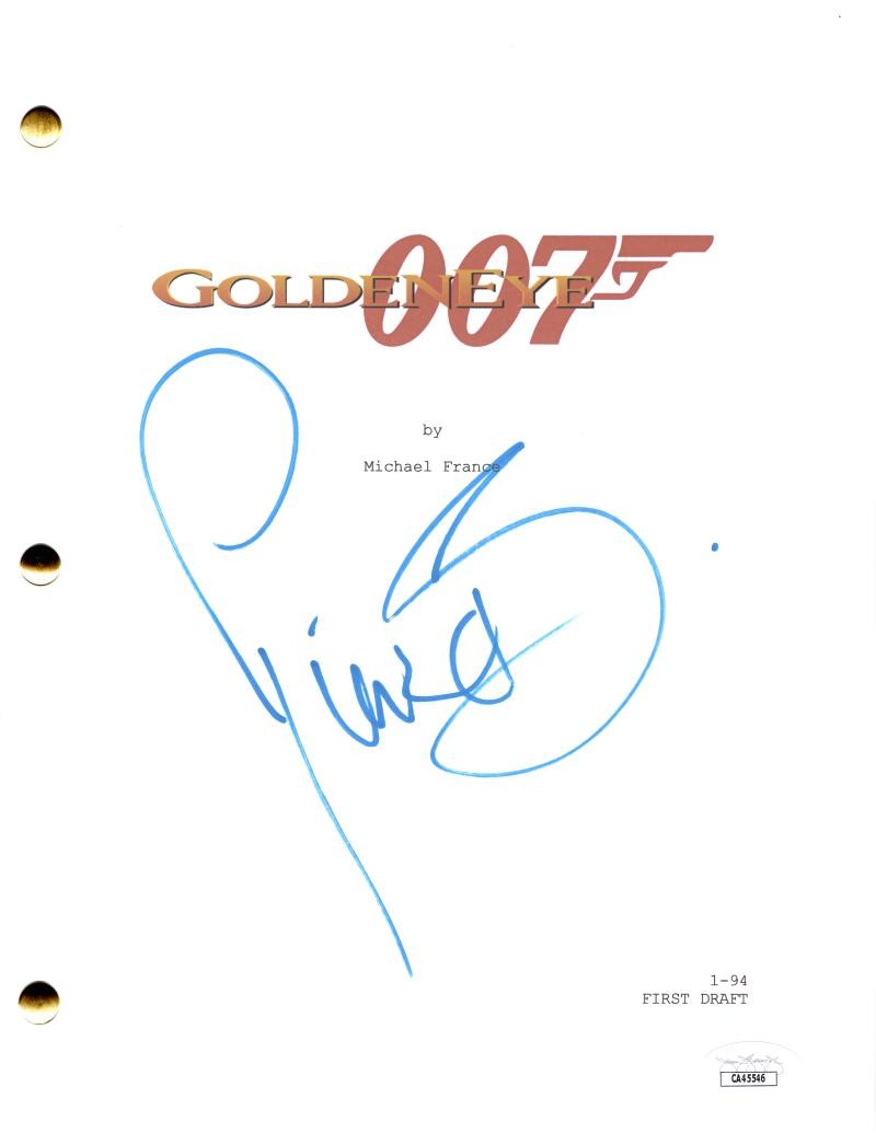 Pierce Brosnan Signed Autograph James Bond GoldenEye Script Screenplay ...