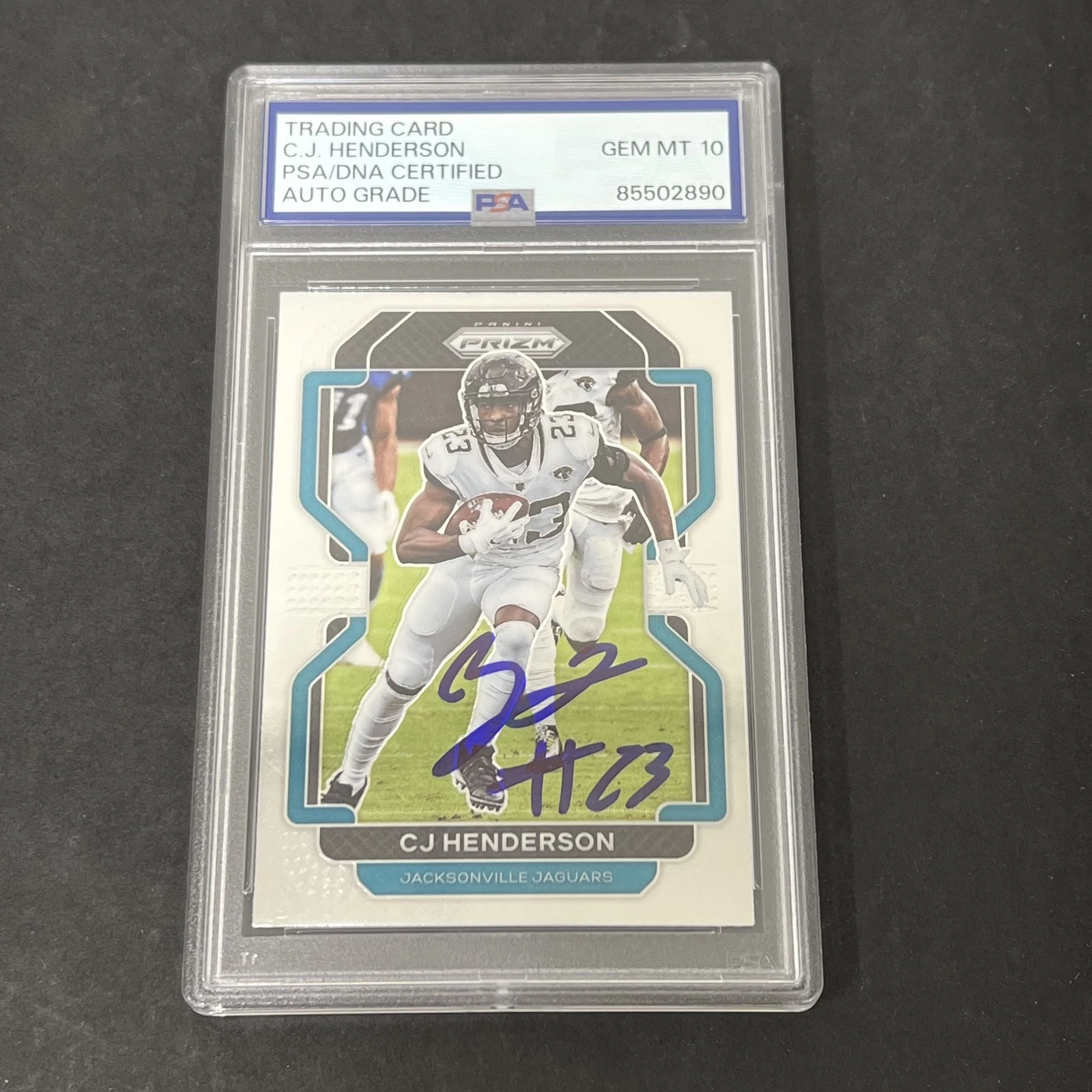 2021 Panini Prizm #18 CJ Henderson signed card PSA Auto 10 Jaguars ...
