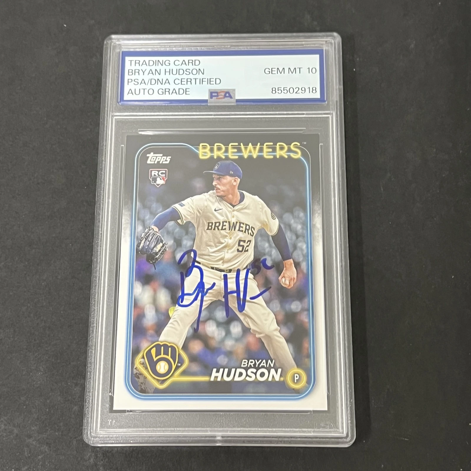2023 Update Series One #US105 Bryan Hudson signed Rookie card PSA Auto ...