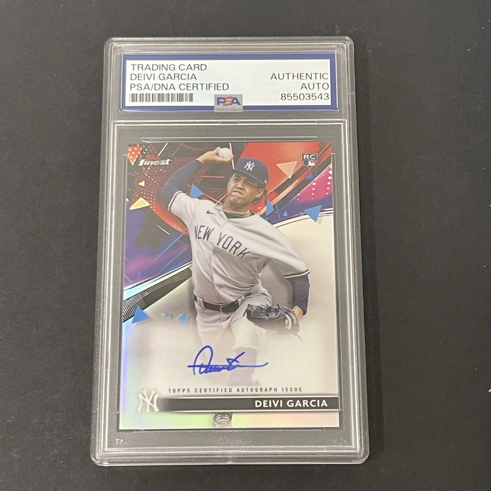 2021 Topps Finest #FA-DG Deivi Garcia Autograph Issue signed card PSA ...
