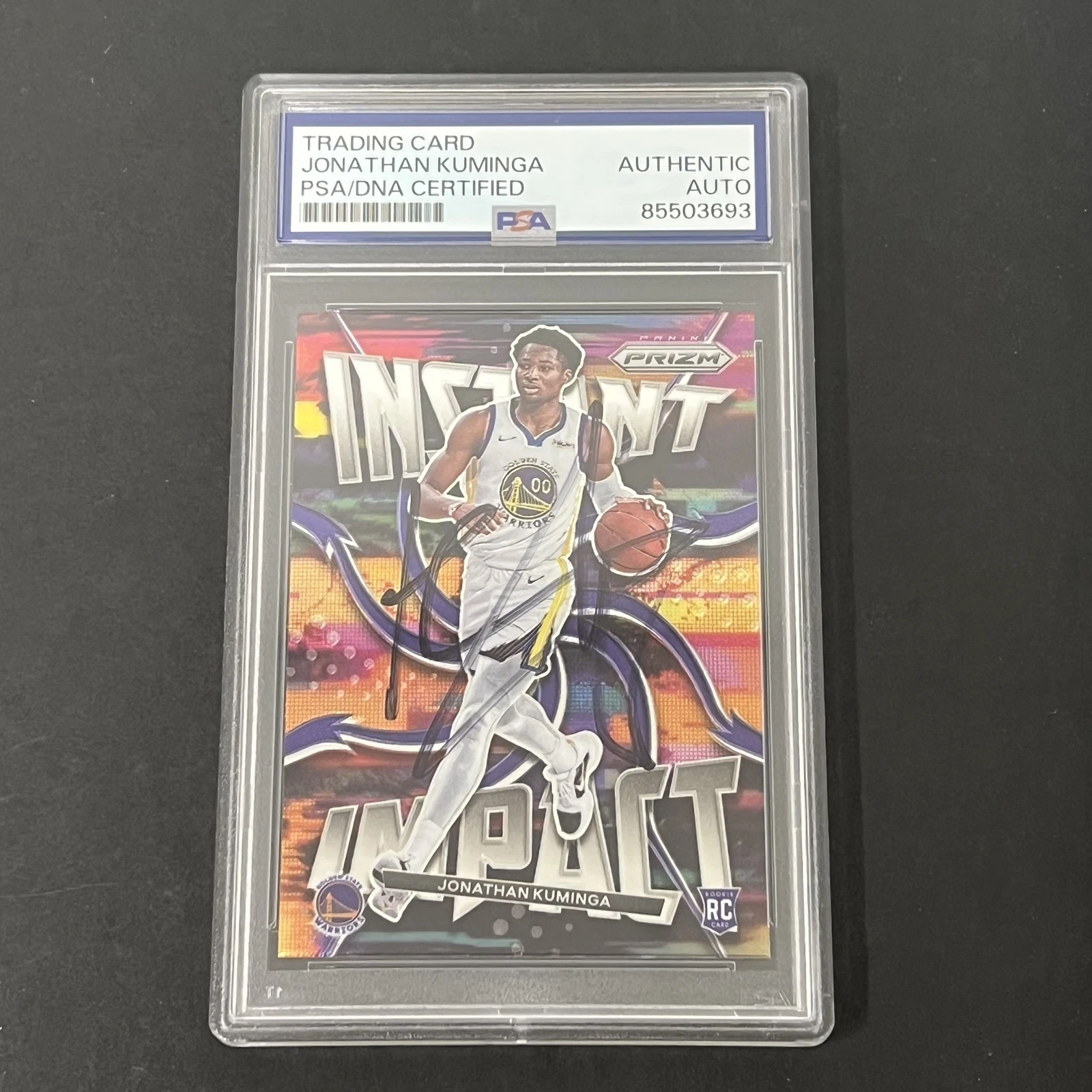 2021-22 Panini Prizm #7 Jonathan Kuminga Instant Impact Rookie signed ...