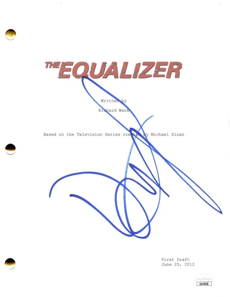 Denzel Washington Signed Autograph The Equalizer Full Script Screenplay ...