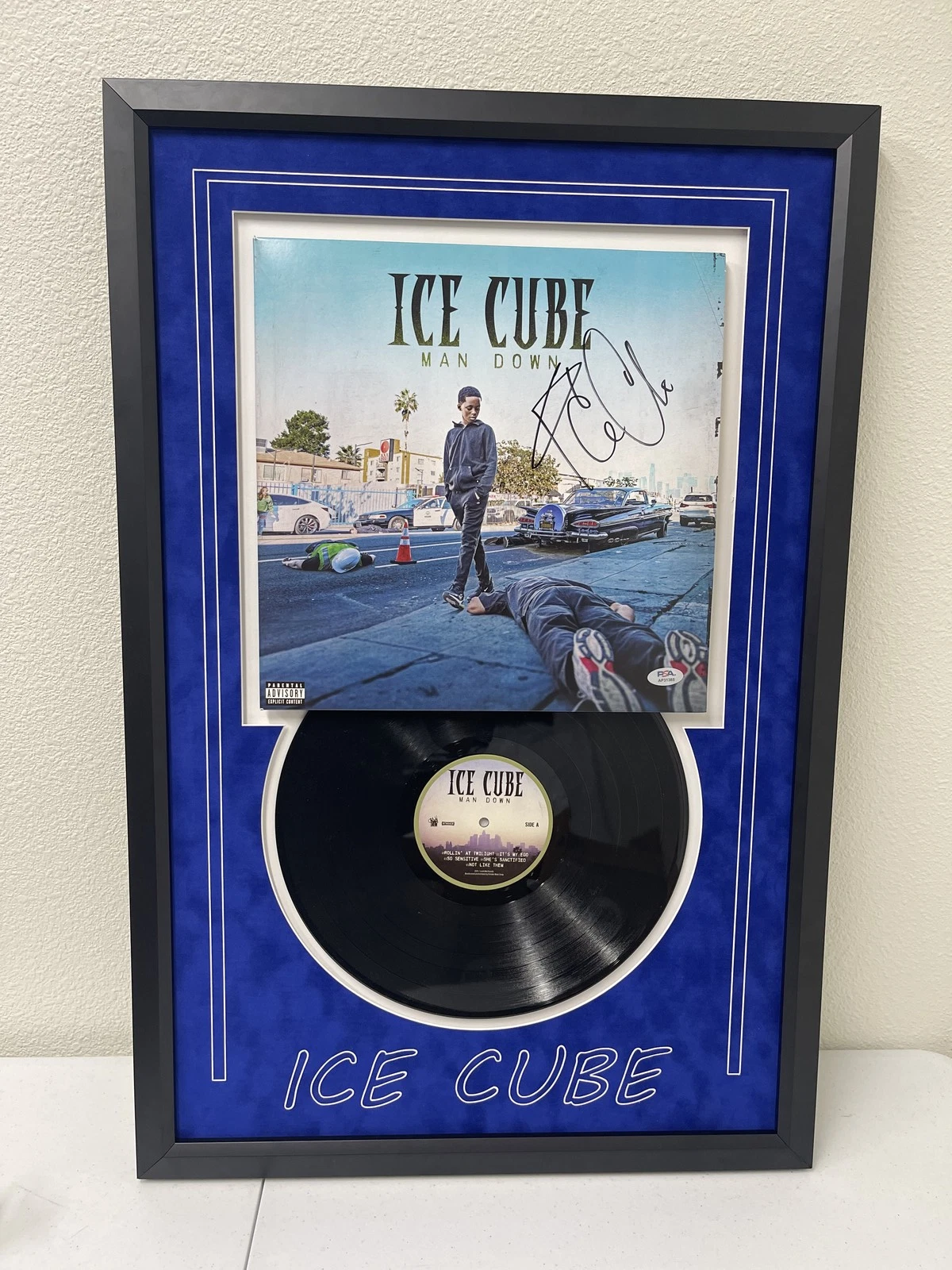 Ice Cube signed Vinyl Frame PSA/DNA Autographed Rapper Man Down ...