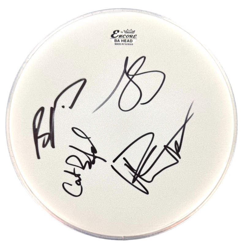 Dave Matthews Band x4 Signed Autograph 10" Drumhead Drumskin w/ Beckett ...