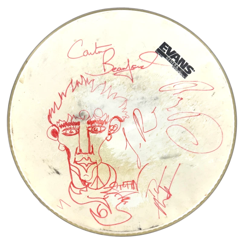 Dave Matthews Full Band x5 Signed Autograph Stage Used Drumhead ...