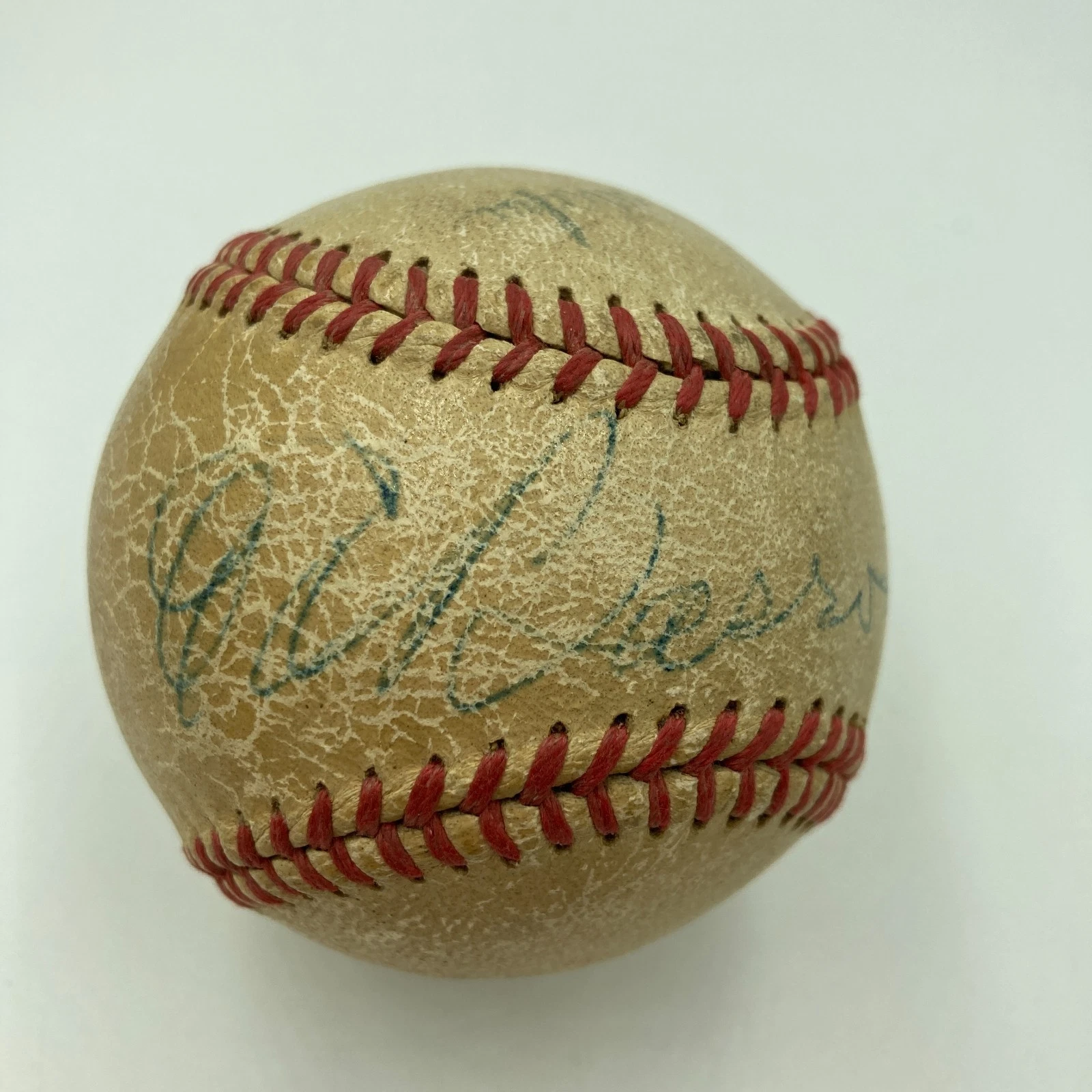 Ed Barrow Sweet Spot Hall Of Fame Signed Baseball Dec. 1953 Beckett COA ...