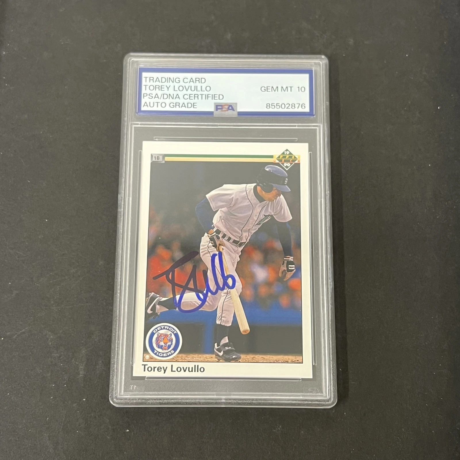 1990 Upper Deck #332 Torey Lovullo signed card PSA Auto 10 Tigers ...