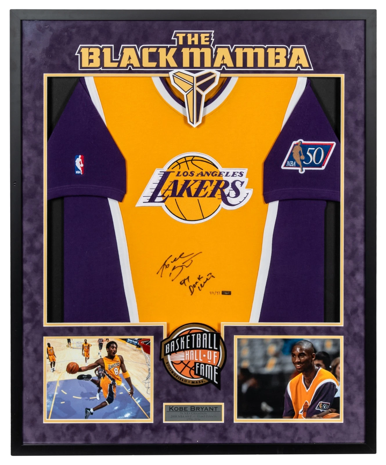 Kobe Bryant "1997 Dunk Champ" Signed Los Angeles Lakers Jersey Panini ...
