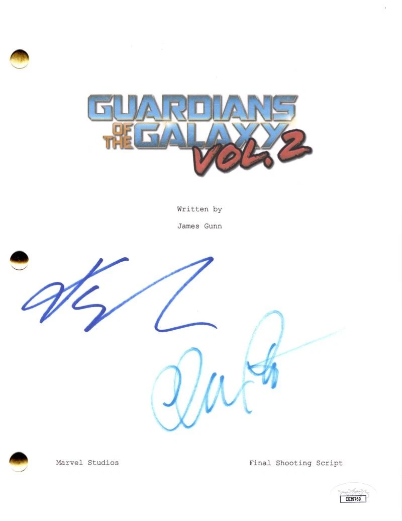 Karen Gillan & Chris Pratt Signed Autograph Guardians of the Galaxy 2 ...