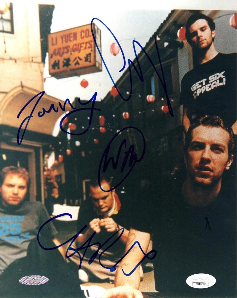 Coldplay Band x4 Signed Autograph 8x10 Photo - Chris Martin Guy Jonny ...