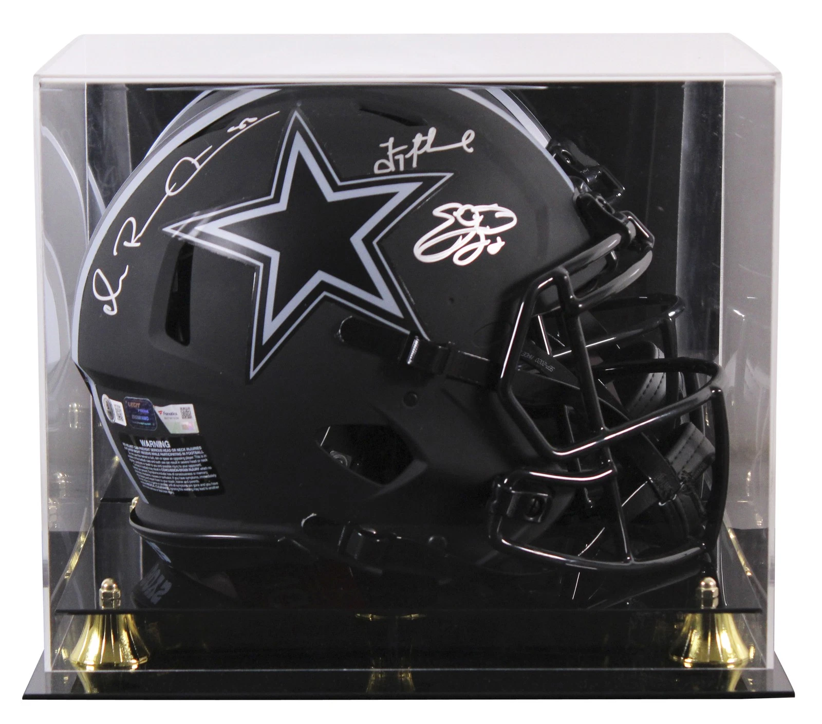 Cowboys (3) Aikman, Smith +1 Signed Eclipse F/S Speed Proline Helmet W ...