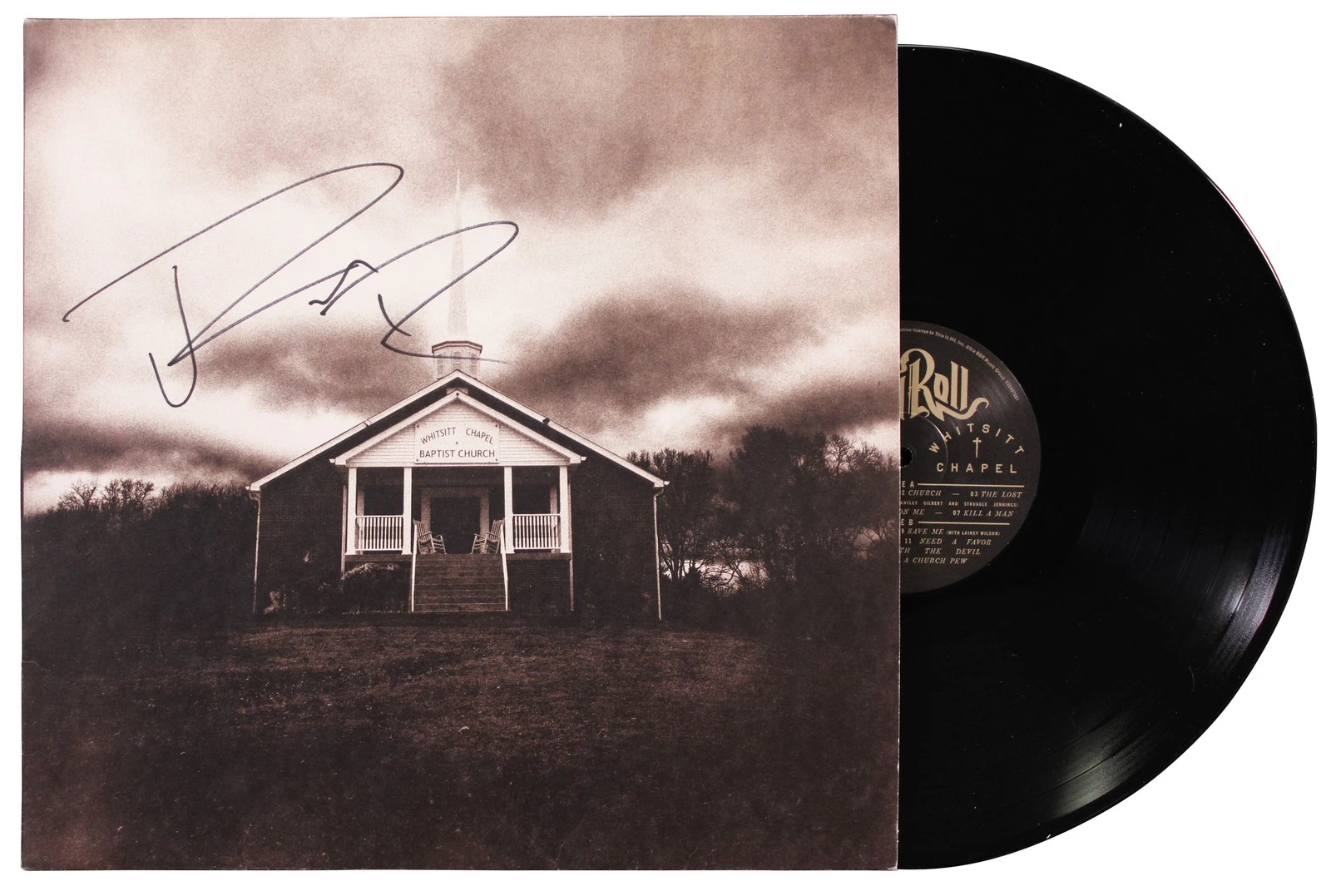 Jelly Roll Authentic Signed Whitsitt Chapel Album Cover W/ Vinyl BAS # ...